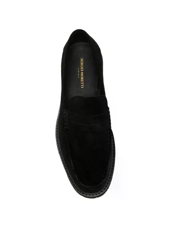 SERGIO MORETTI FIRENZE Chunky-sole Penny Loafers In Suede