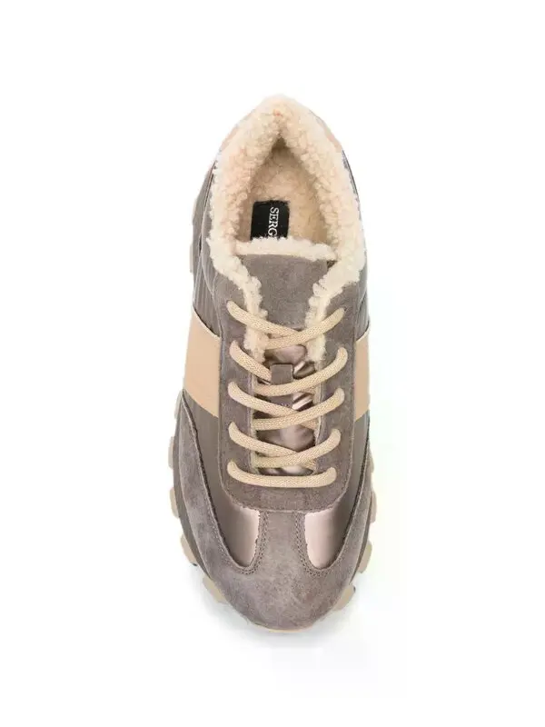 SERGIO MORETTI FIRENZE Shearling-lined Panelled Sneakers