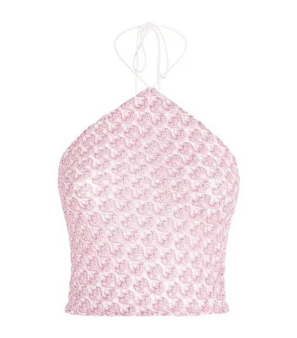 Missoni Metallic Halterneck Top - Pink