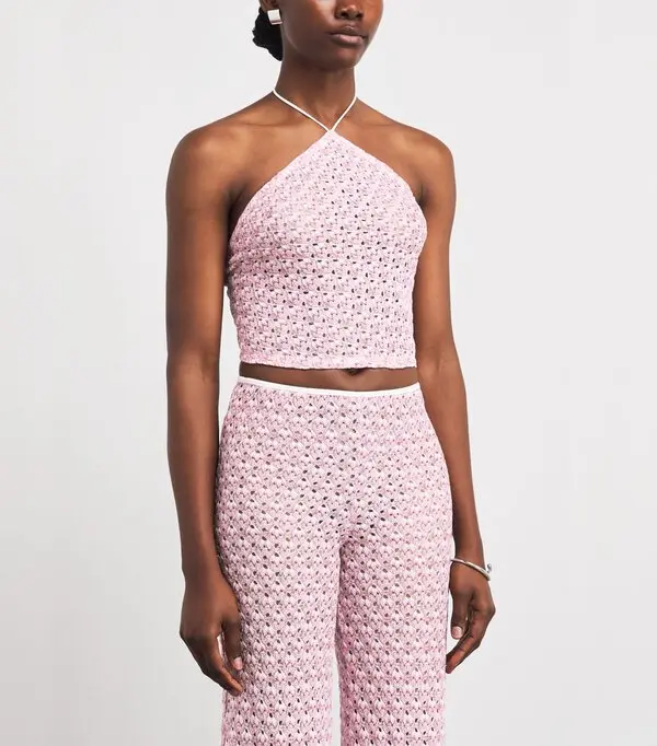 Missoni Metallic Halterneck Top - Pink