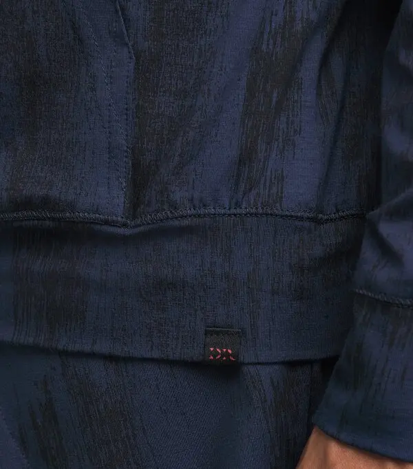 Derek Rose Micro Modal Zip-up Hoodie - Navy