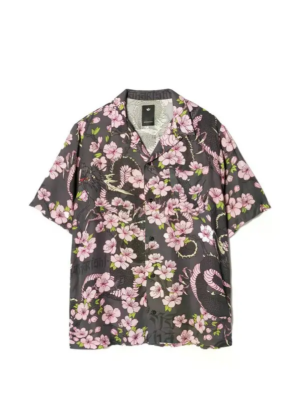 MAHARISHI Sakura-print Shirt - Blue