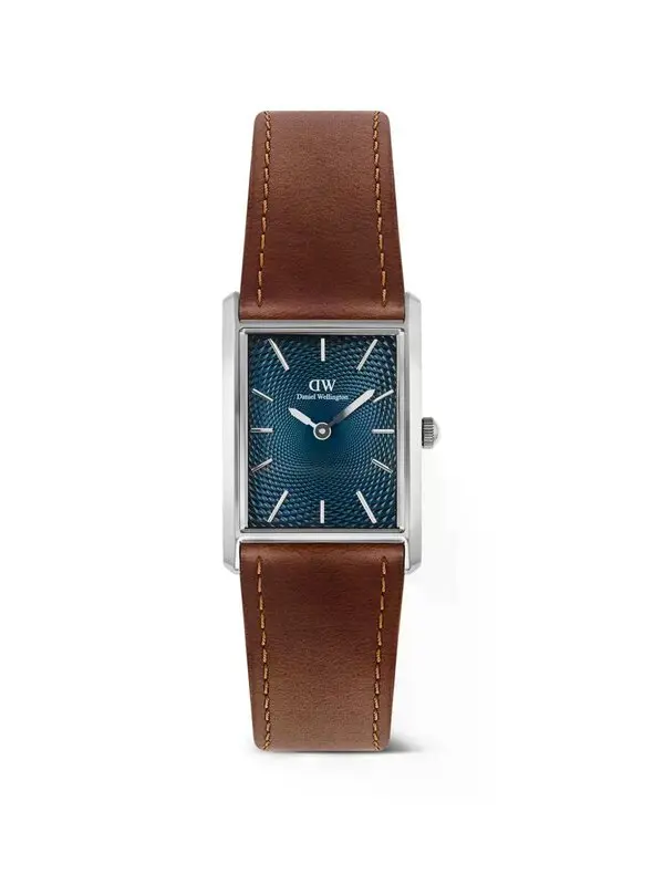 DANIEL WELLINGTON Rectangular Watch With Guilloché Dial - Blue