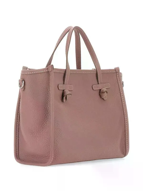 MARCELLA CLUB Miss Marcella Grain Leather Tote Bag - Pink