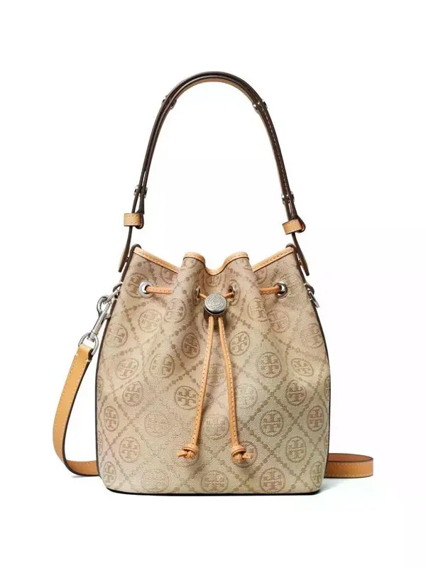 Tory Burch T Monogram Bucket Bag - Neutrals
