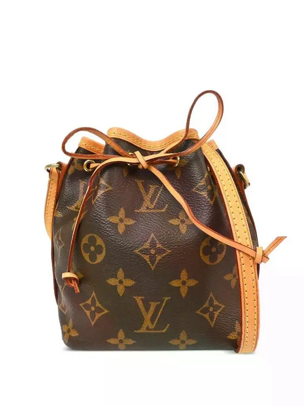 LOUIS VUITTON Monogram Nano Noe Bucket Bag - Brown