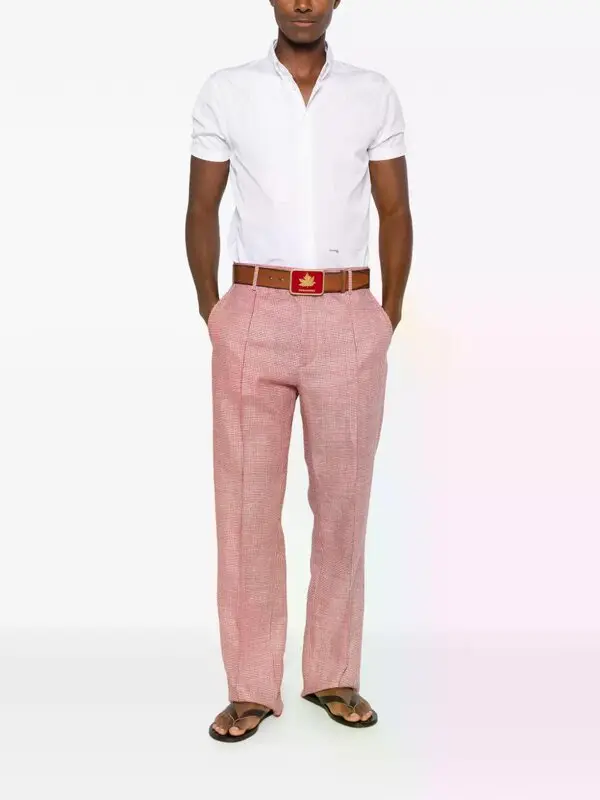 Dsquared2 Houndstooth Pattern Pressed Crease Trousers