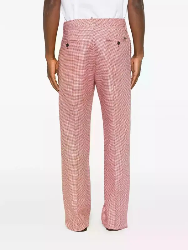 Dsquared2 Houndstooth Pattern Pressed Crease Trousers