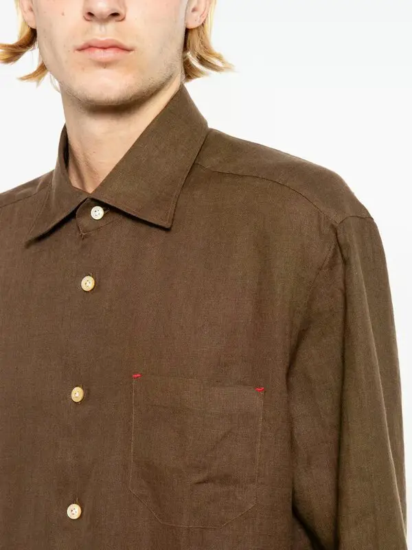Kiton Linen Patch-pocket Shirt