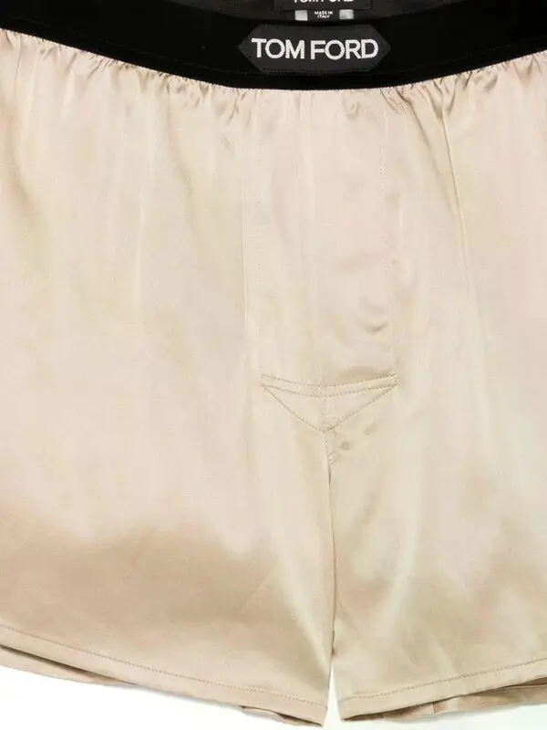 TOM FORD Logo-patched Boxer - Neutrals