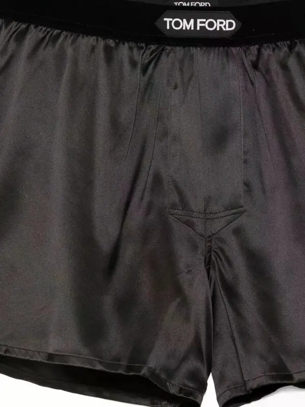 TOM FORD Logo-patched Boxer - Brown