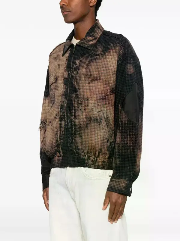 FENG CHEN WANG Tie-dye Distressed Jacket