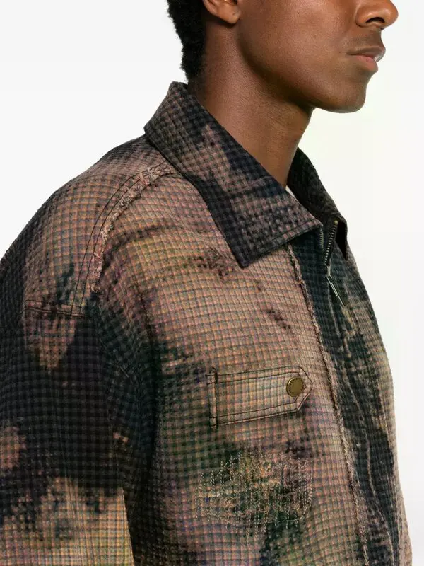 FENG CHEN WANG Tie-dye Distressed Jacket