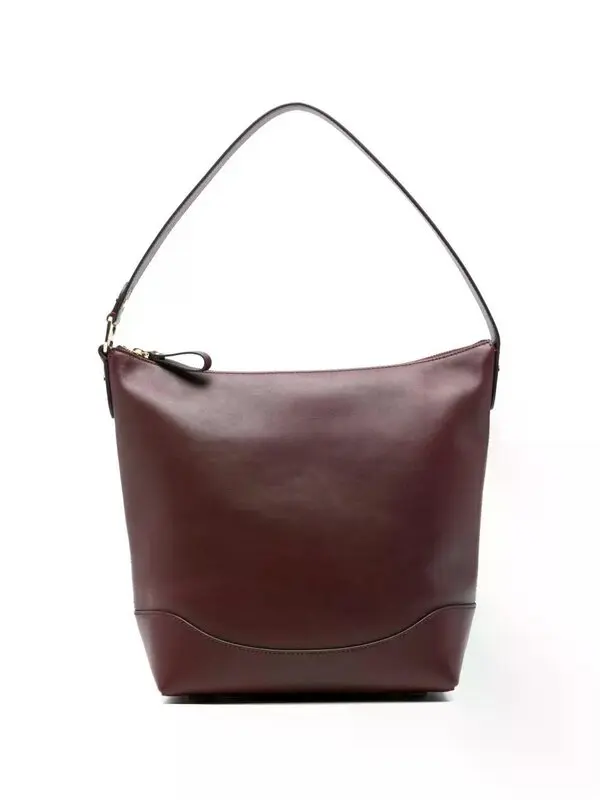 Ralph Lauren Tasha Leather Shoulder Bag - Red
