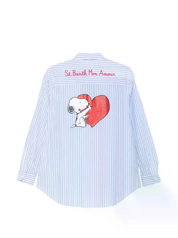 MC2 SAINT BARTH Striped Snoopy Print Shirt