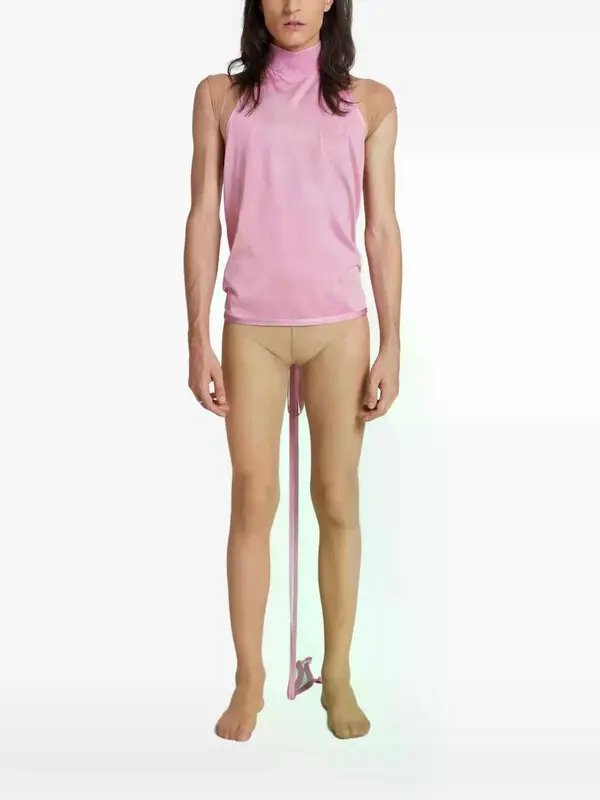 ROT Halter Neck Silk Top - Pink