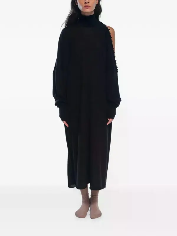 ROT Bipolar Button-fastening Dress
