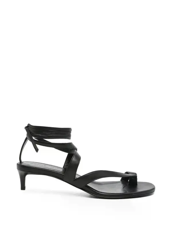 Khaite Aimee Tie-fastening Sandals - Black