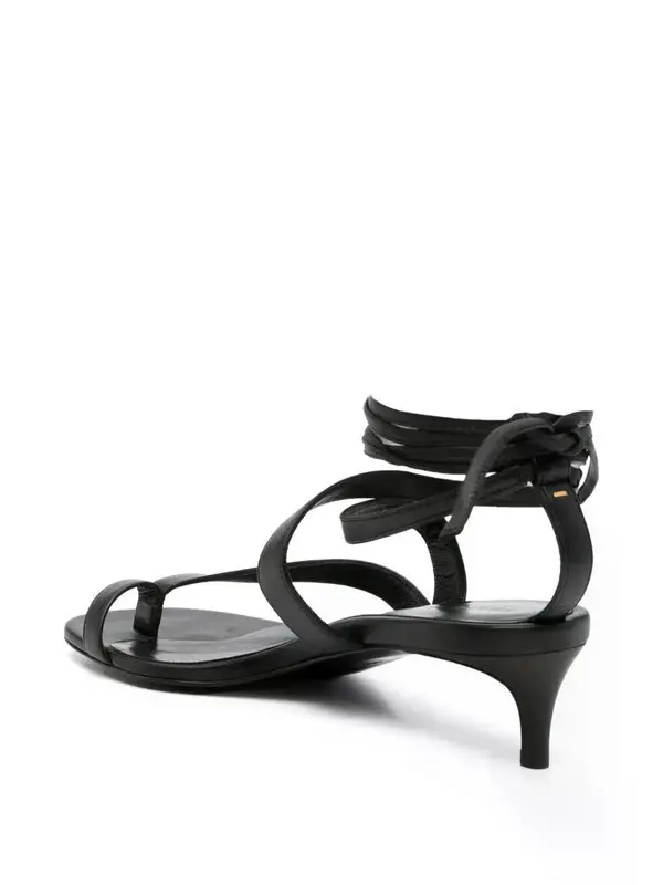 Khaite Aimee Tie-fastening Sandals - Black