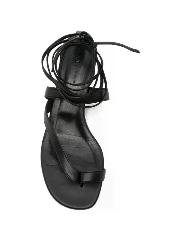 Khaite Aimee Tie-fastening Sandals - Black