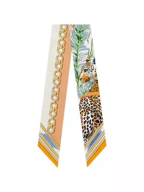 FERRAGAMO Felini Silk Scarf - Neutrals