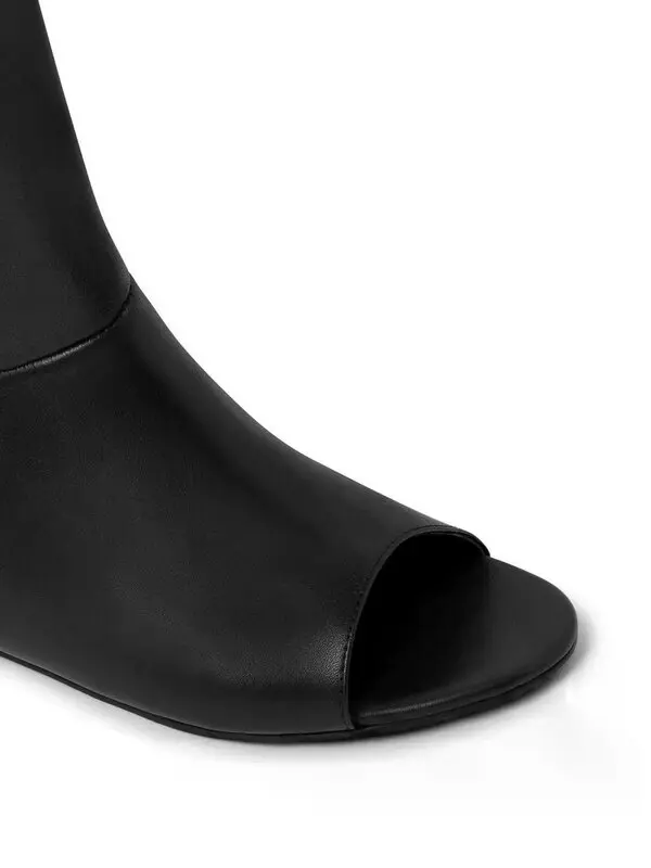 Gimaguas Leather Open Toe Knee High Boots