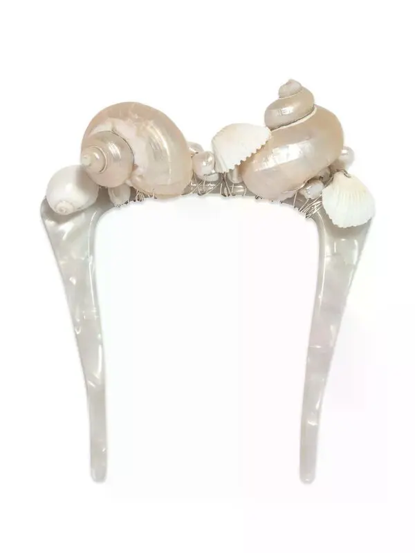 JENNIFER BEHR Martinique Shell-embellished Hair Pin - Neutrals