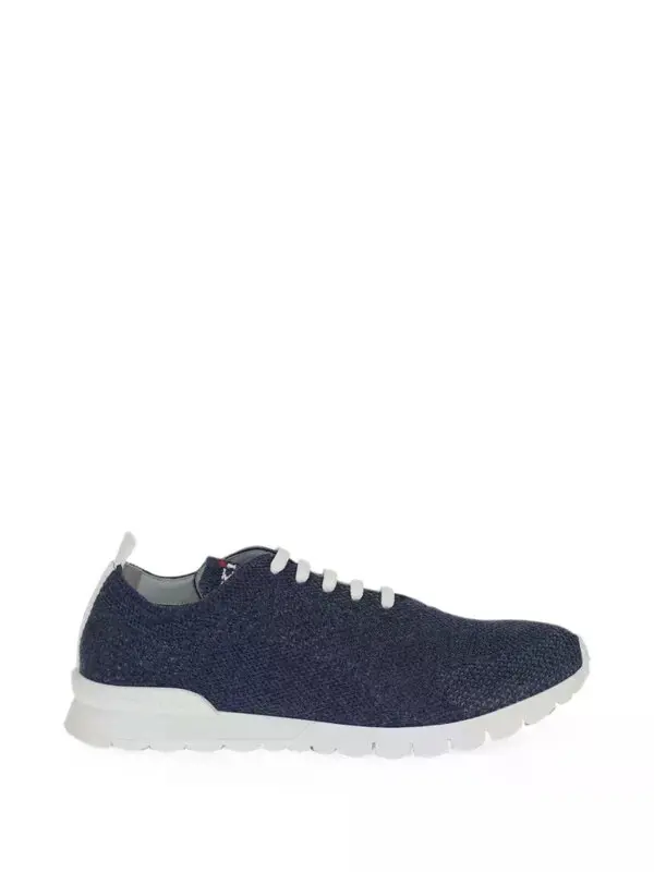 Kiton Lace-up Knitted Sneakers - Blue