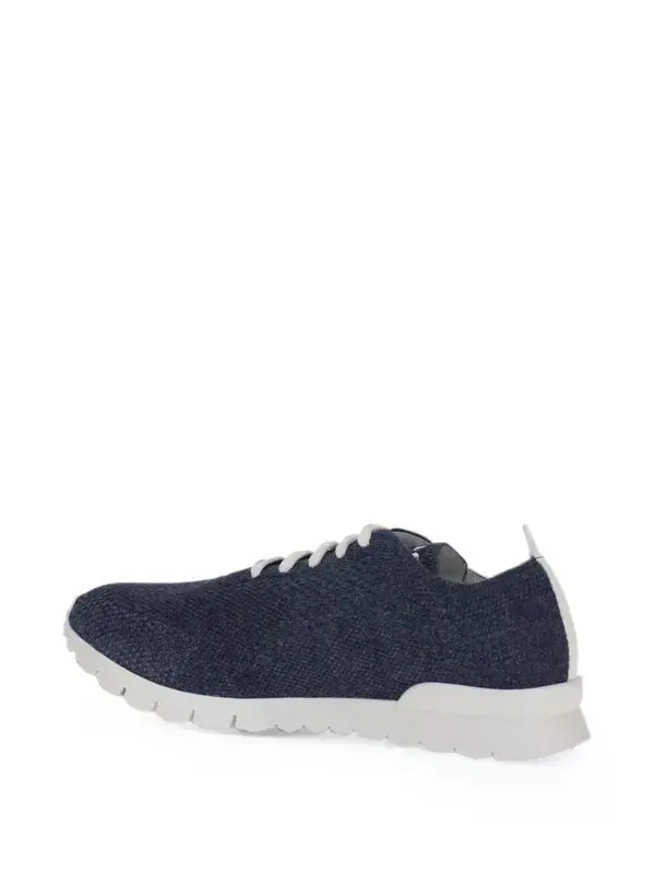 Kiton Lace-up Knitted Sneakers - Blue