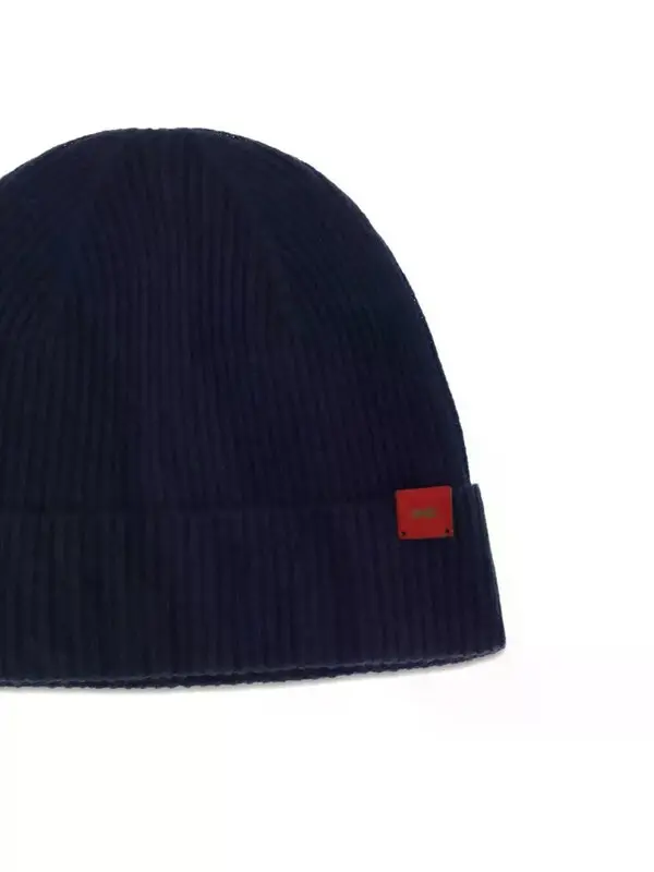 Kiton Ribbed-knit Beanie Hat - Blue