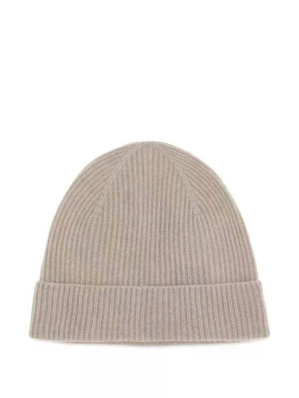 Kiton Ribbed Knit Beanie Hat - Neutrals