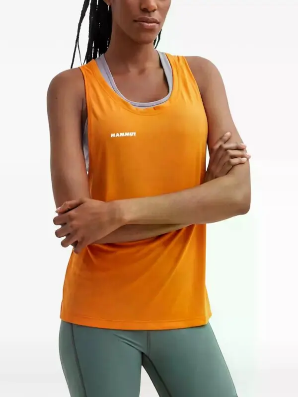 MAMMUT Logo-print Racerback Tank Top - Orange