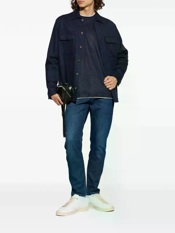 Eleventy Layered-detail T-shirt - Blue