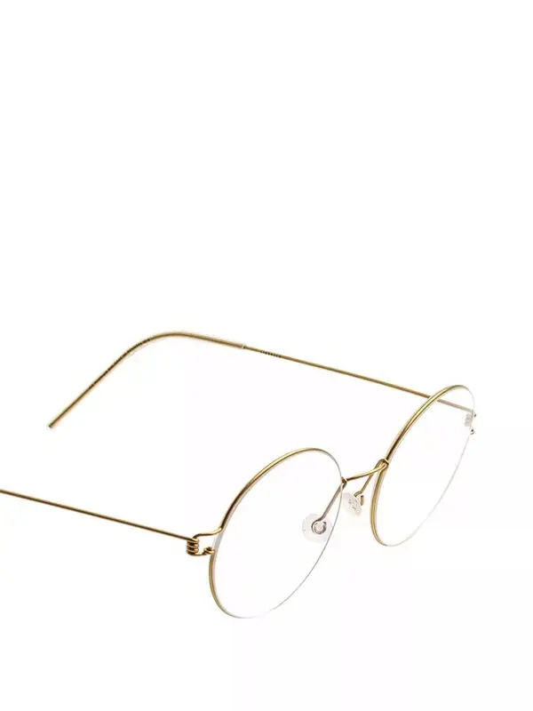 LINDBERG Dakota Round-frame Eyeglasses - Gold