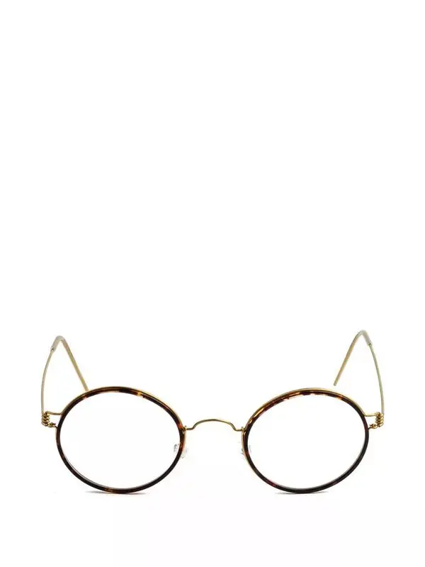 LINDBERG Harley Round-frame Glasses - Brown