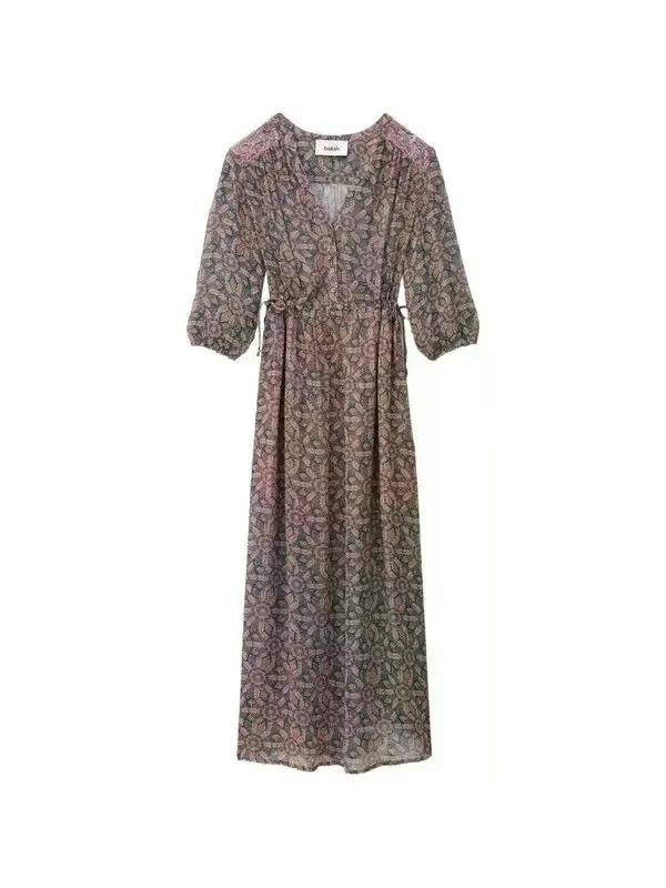 Ba&sh Floral Print Midi Dress - Blue