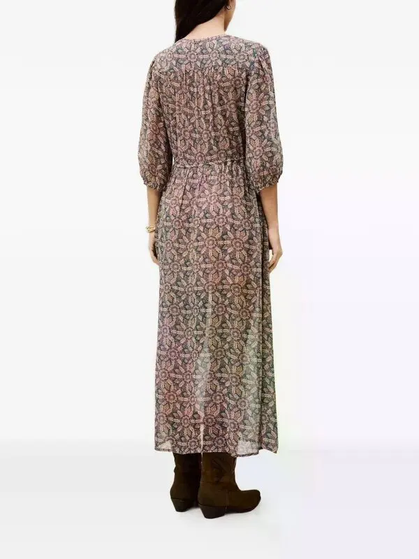 Ba&sh Floral Print V-neck Midi Dress