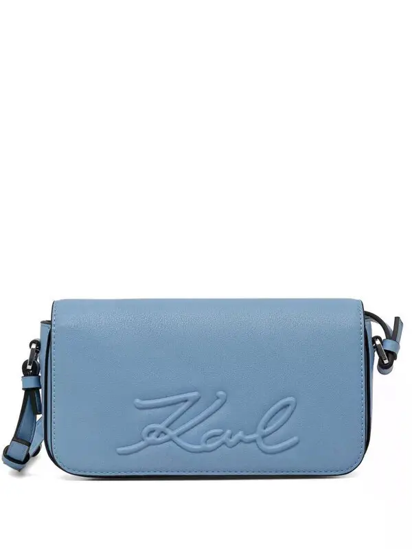 Karl Lagerfeld Logo-embossed Shoulder Bag - Blue