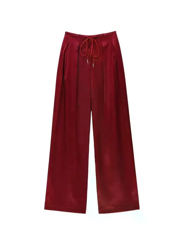 DANAME Satin-finish Palazzo Trousers