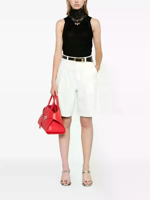 Ermanno Scervino Lace-panel Fine-knit Top - Black
