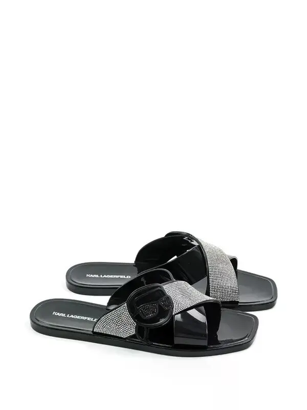 Karl Lagerfeld Ikon Nft Crystal-embellished Slides