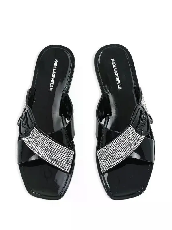 Karl Lagerfeld Ikon Nft Crystal-embellished Slides