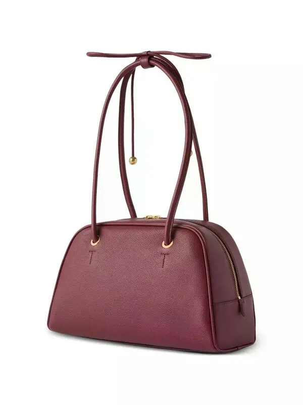 Furla Dome Pebbled Leather Tote Bag - Red