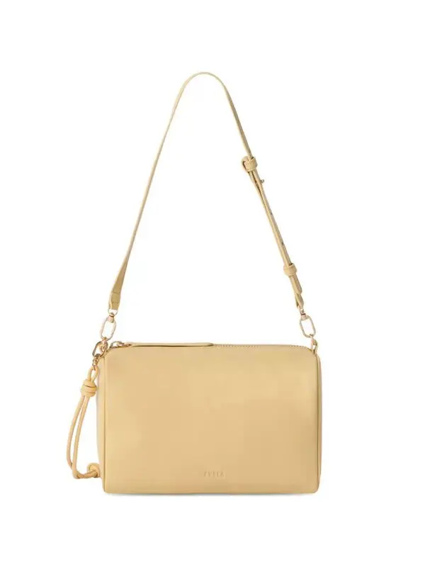 Furla Logo-debossed Leather Crossbody Bag - Neutrals