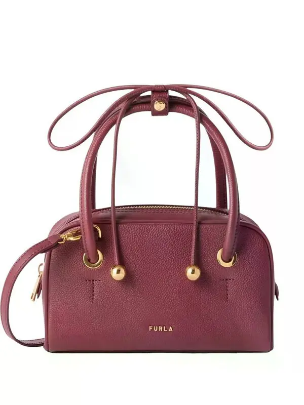 Furla Xl Dome Leather Crossbody Bag - Red