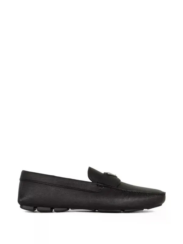 Prada Triangle-logo Leather Loafers