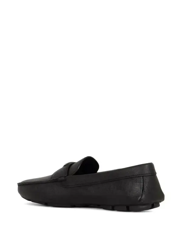 Prada Triangle-logo Leather Loafers