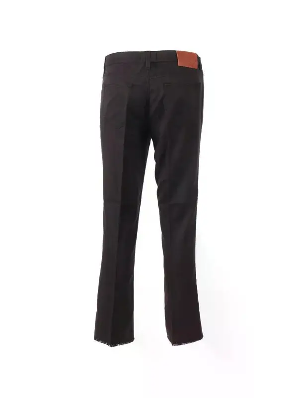 FAY Fringed-hem Five-pocket Trousers