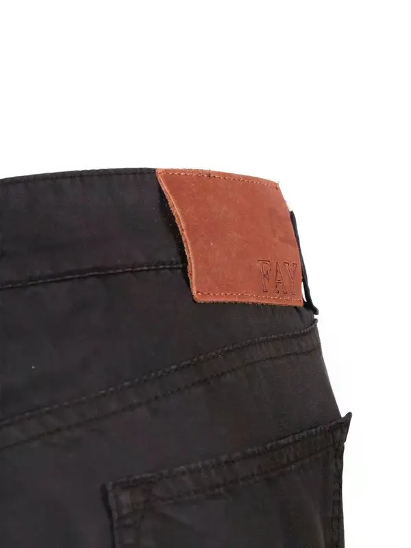 FAY Fringed-hem Five-pocket Trousers