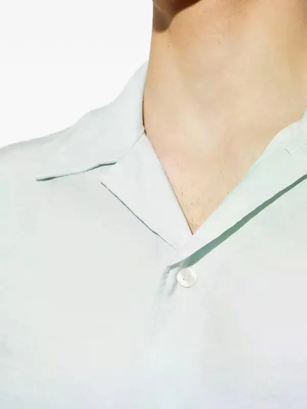 SAMSOE SAMSOE Saayo Floral-print Short-sleeve Shirt - Blue